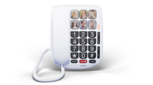 the one-touch photo memory button landline phone for seniors and their ...